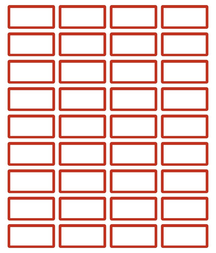 Nplabel Blank Stickers With Red Border For General Use 38X20Mm 500 