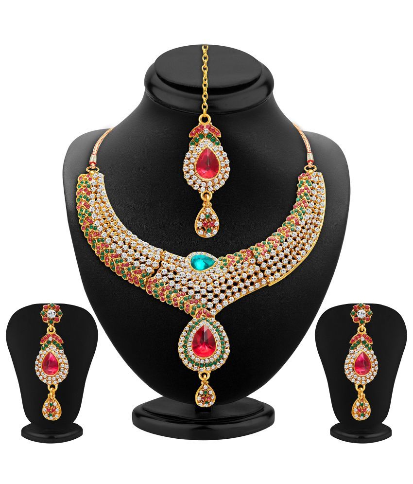 Sukkhi Kritika Kamra Modern Gold Plated Ad Necklace Set Buy Sukkhi