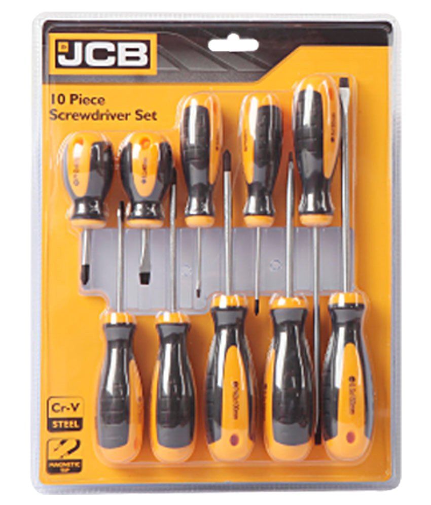 JCB Yellow Screwdriver Set 10: Buy JCB Yellow Screwdriver Set 10 Online ...