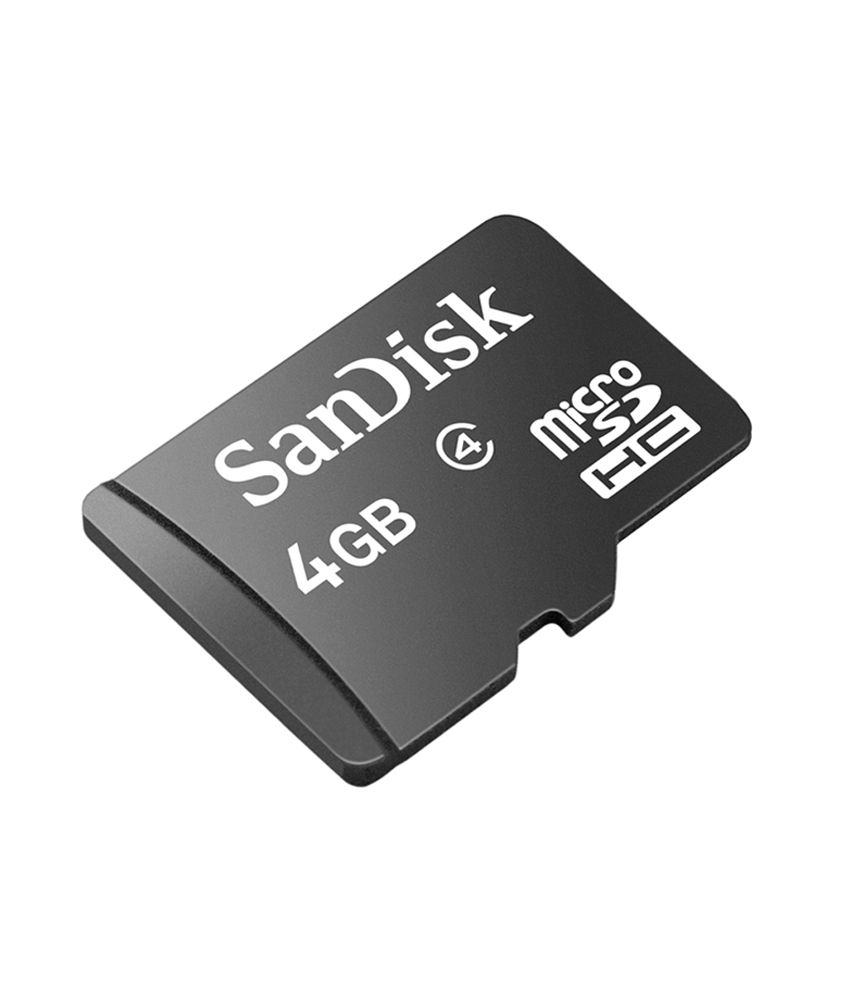 SanDisk MicroSDHC Card 4GB CLASS 4 Chargers Online At Low Prices