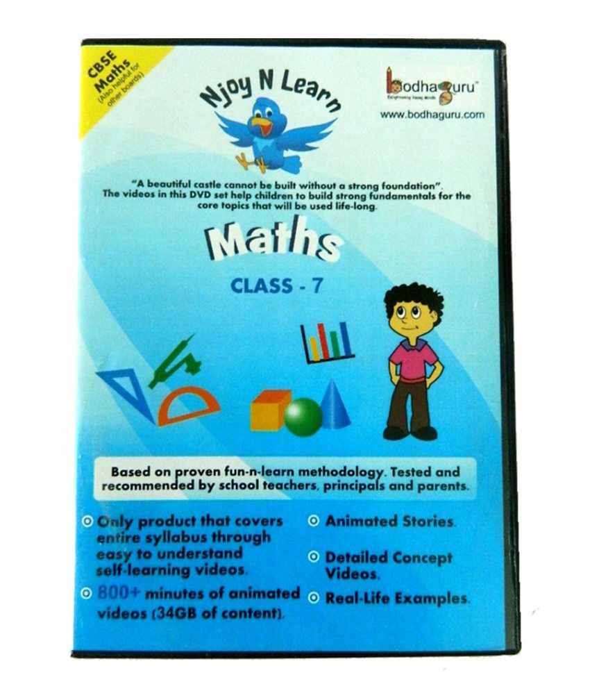 Njoy N Learn CBSE Class 7 DVD Set Maths DVD By BodhaGuru Learning