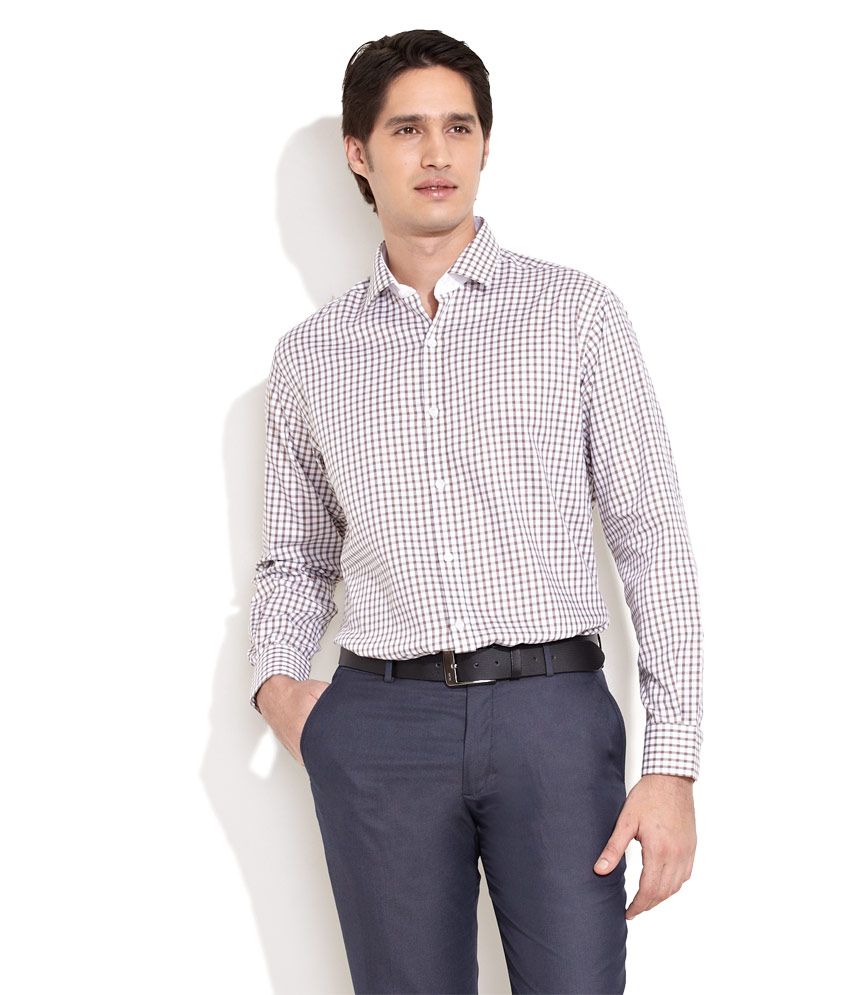 Wills Lifestyle Brown Wills Classic Egyptian Cotton Shirt - Buy Wills ...