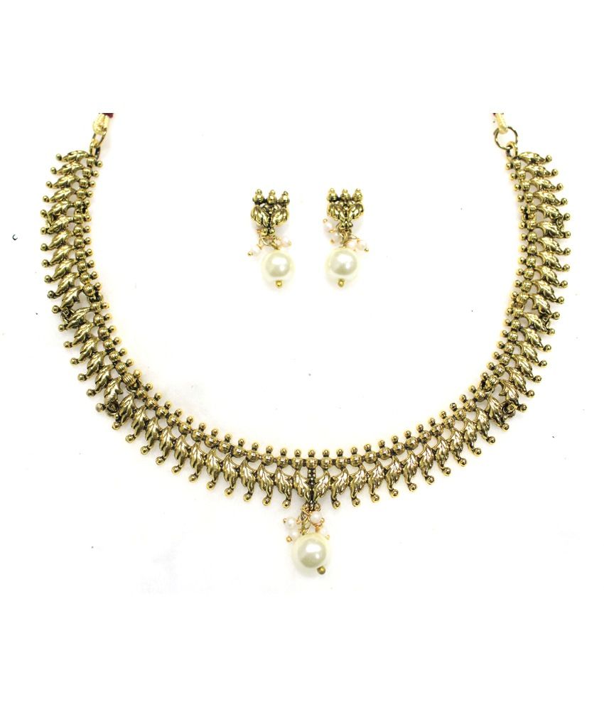 Zaveri Pearls Antique Necklace Set Buy Zaveri Pearls Antique Necklace