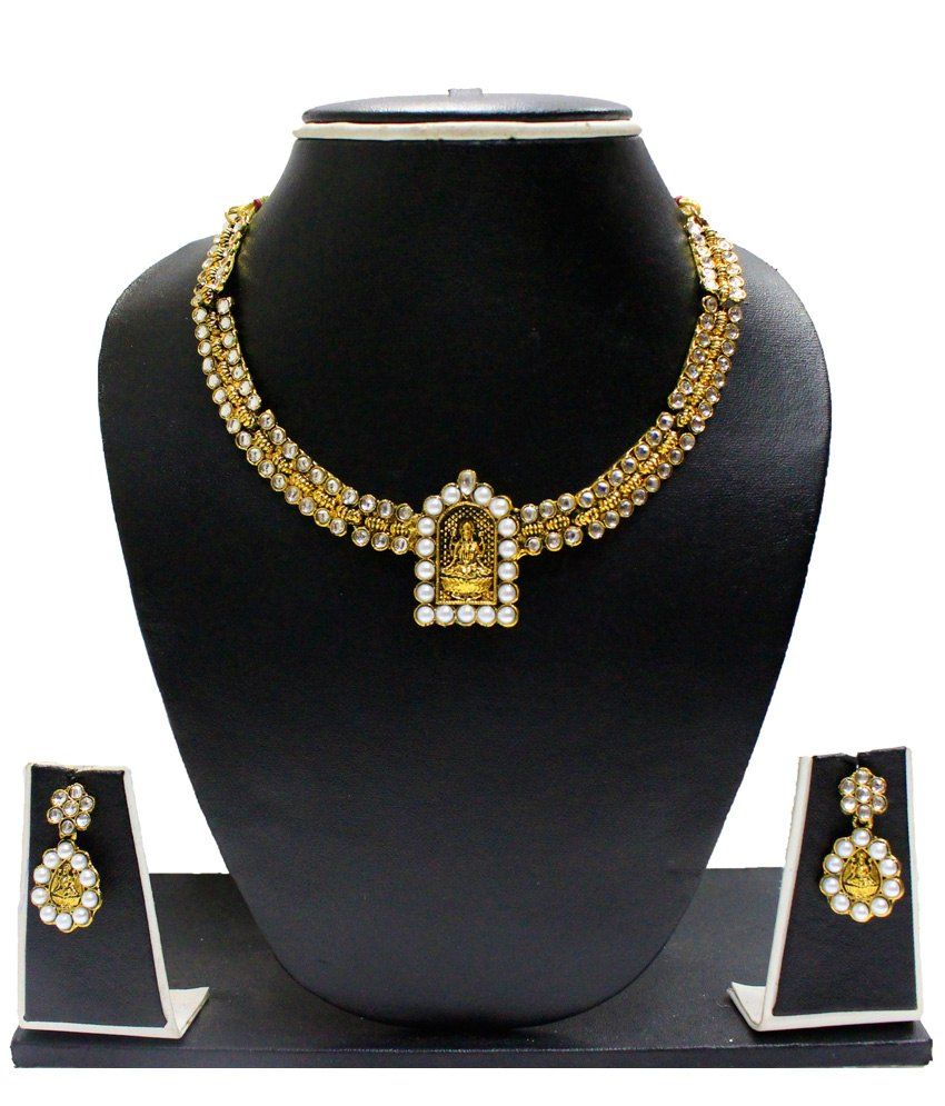 Zaveri Pearls Multicolour Antique Traditional Coloured Bead Necklace