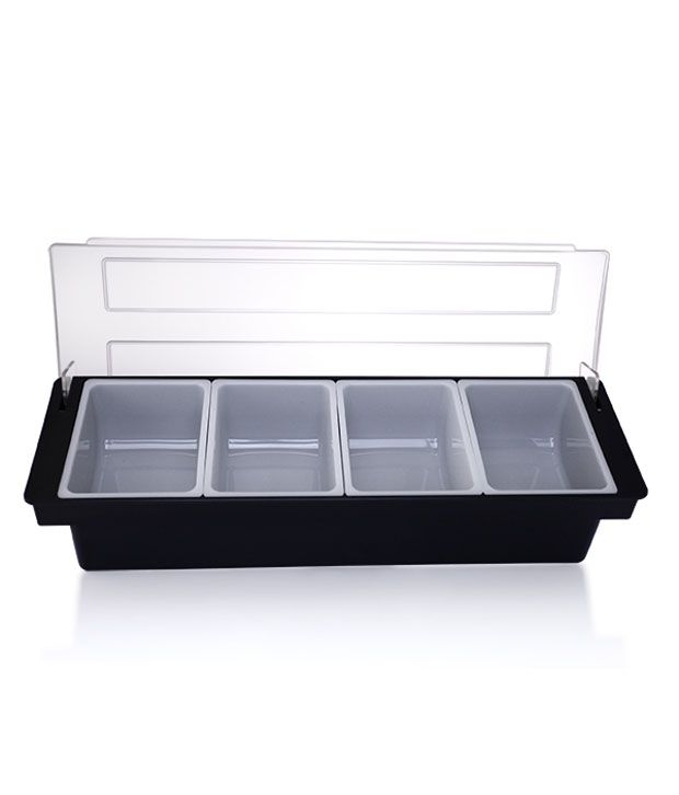 THW Bar Condiment 4 Partition Dispenser | Condiment holder: Buy Online ...
