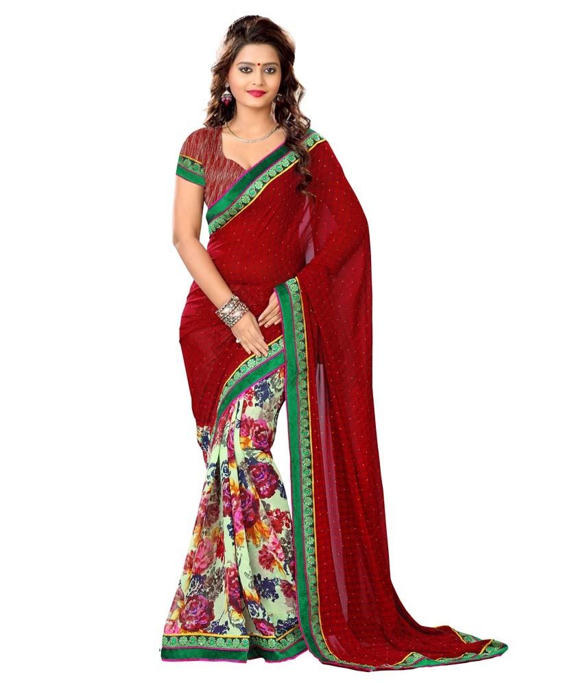 Apka Apna Fashion Faux Georgette Saree For Women - Pack Of 2 - Buy Apka ...