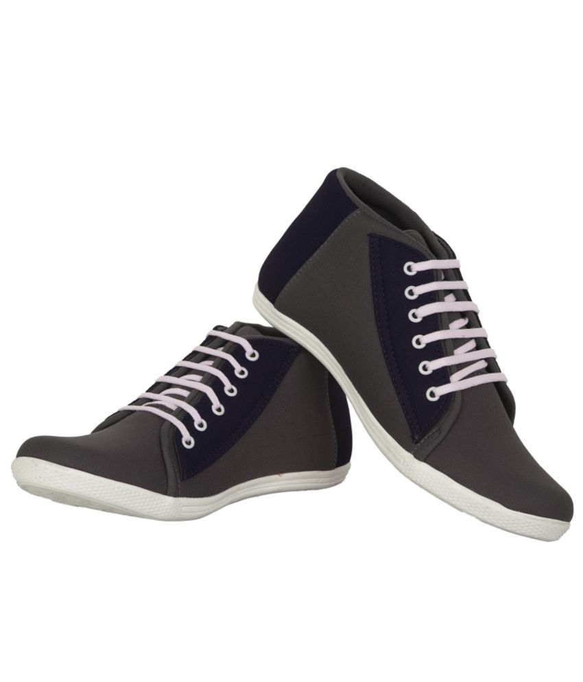 Zovi Gray Canvas Shoe Shoes - Buy Zovi Gray Canvas Shoe Shoes Online at ...