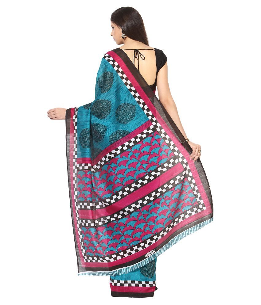 Tanisha Blue Cotton Saree - Buy Tanisha Blue Cotton Saree Online at Low ...