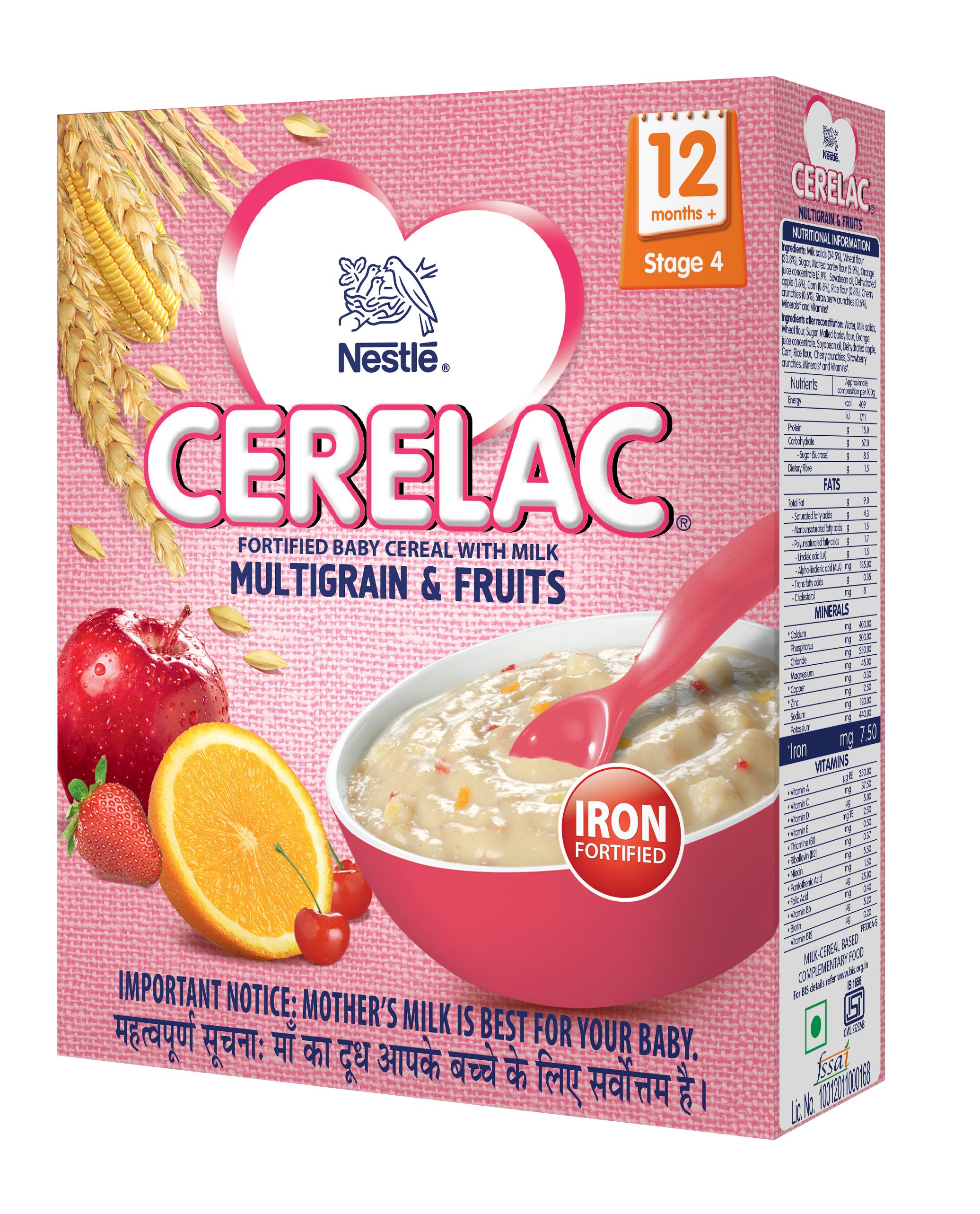 Nestle Cerelac Infant Cereal Stage 4 after 12 Months Multi Grain Nestle Cerelac Infant Cereal Stage 4 after 12 Months Multi Grain