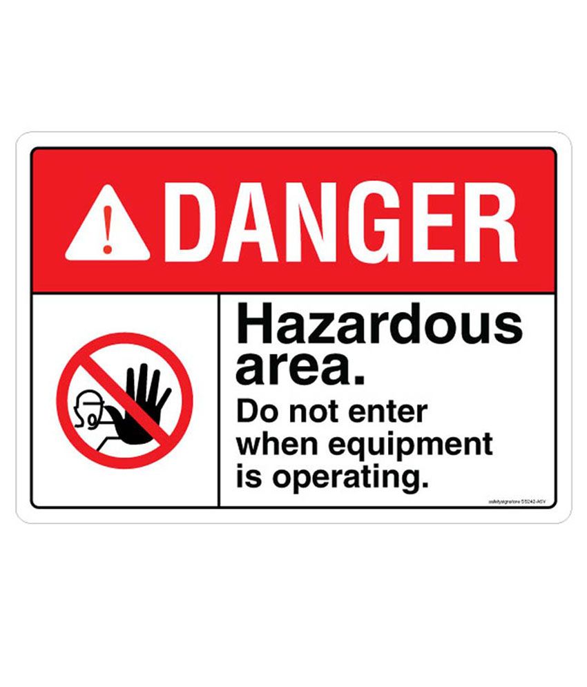 Safety Sign Store Danger: Hazardous Area Safety Sign-acp Emergency Sign ...