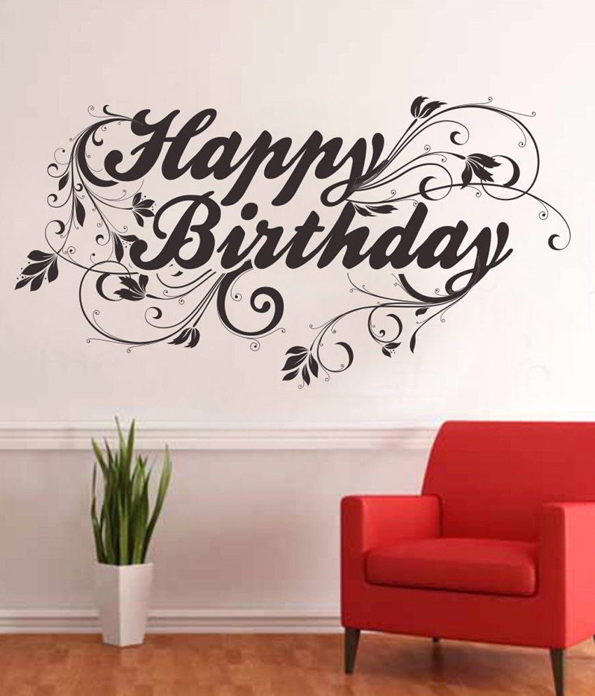 Impression Wall Happy Birthday Design Wall Sticker - Buy Impression ...