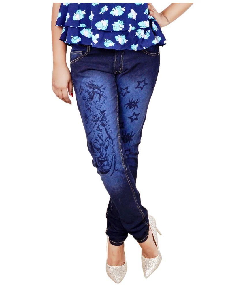 Modo Blue Denim Lycra Jeans - Buy Modo Blue Denim Lycra Jeans Online at ...