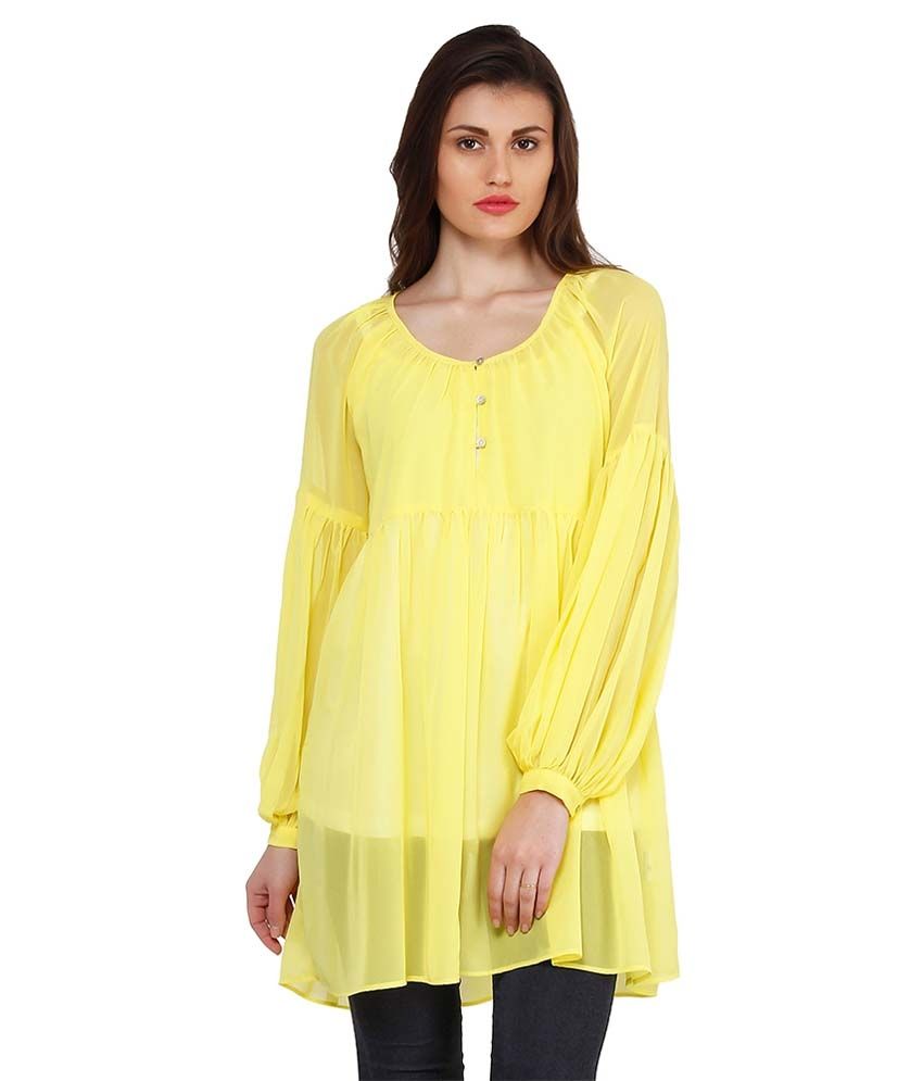 Oxolloxo Yellow Polyester Tunics - Buy Oxolloxo Yellow Polyester Tunics ...
