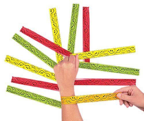 12 Smiley Face Slap Bracelets - Buy 12 Smiley Face Slap Bracelets ...