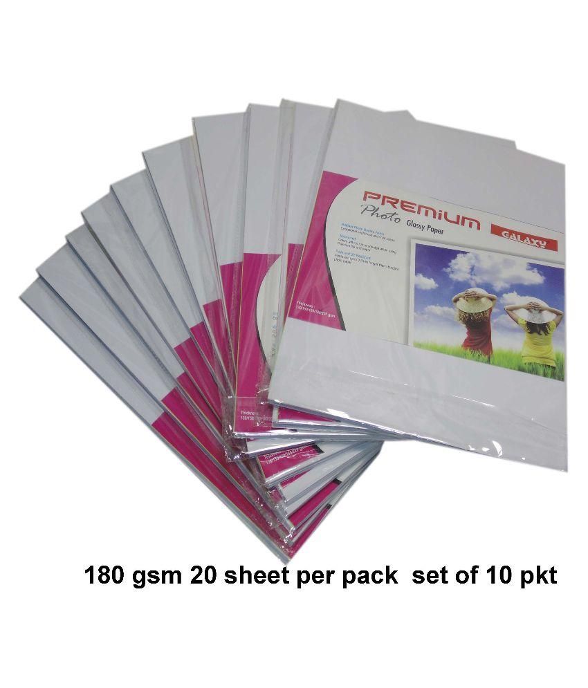 Galaxy Glossy A4 Paper Pack Of 10 Buy Online At Best Price In India 