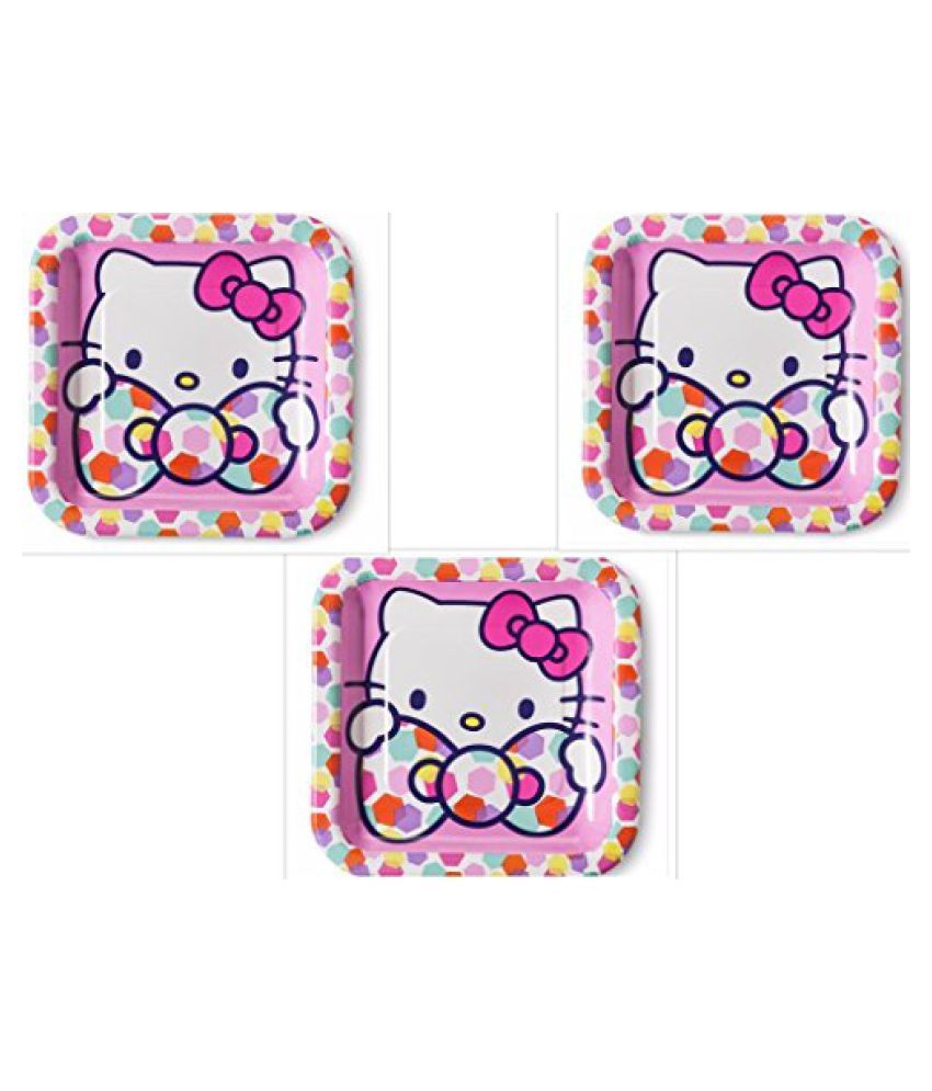 Hello Kitty Dots Bows Birthday Party 7" Square Dessert Plates 24 ...