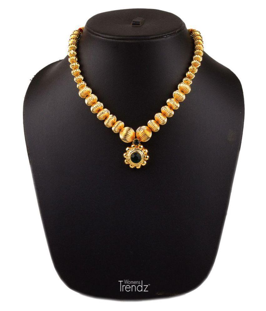 Womens Trendz Alter Net Tarbuj Mani Haar 24K Gold Plated Alloy Necklace ...
