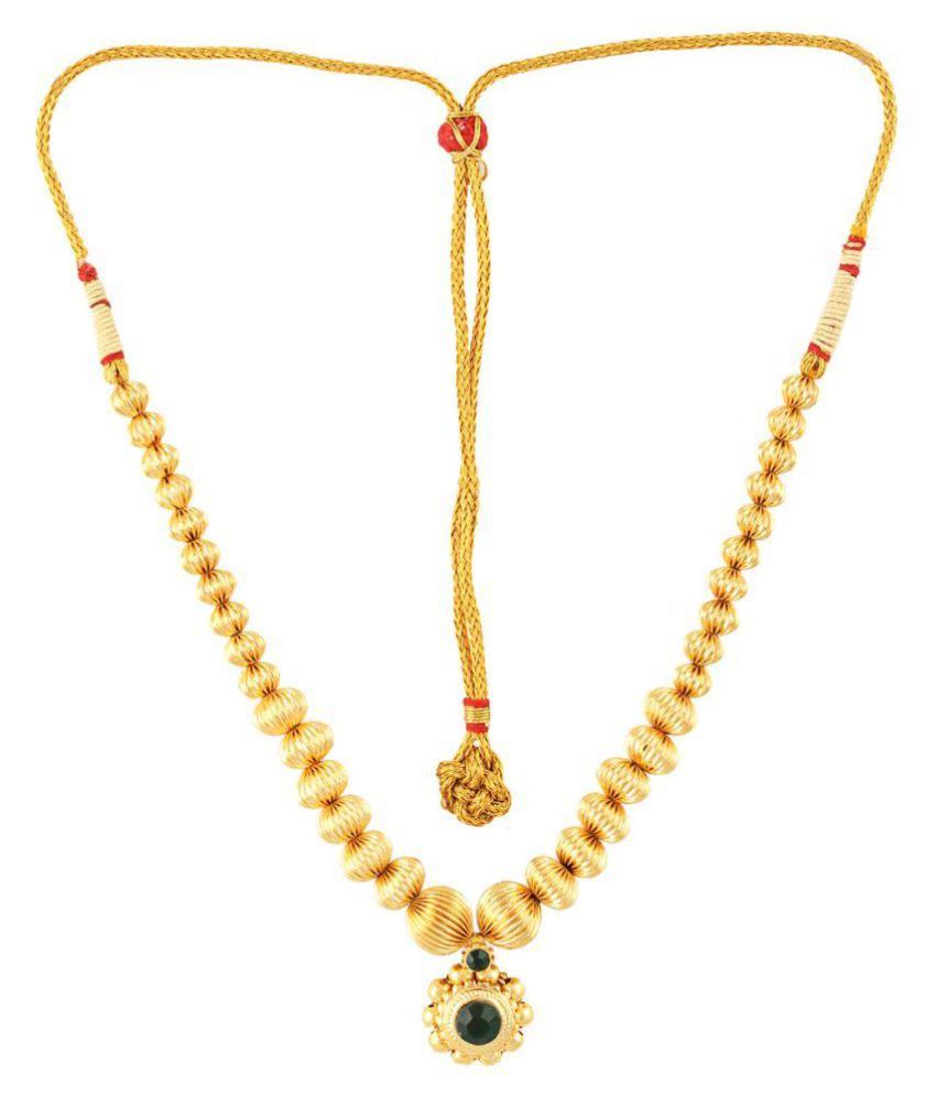 Womens Trendz Alter Net Tarbuj Mani Haar 24K Gold Plated Alloy Necklace ...