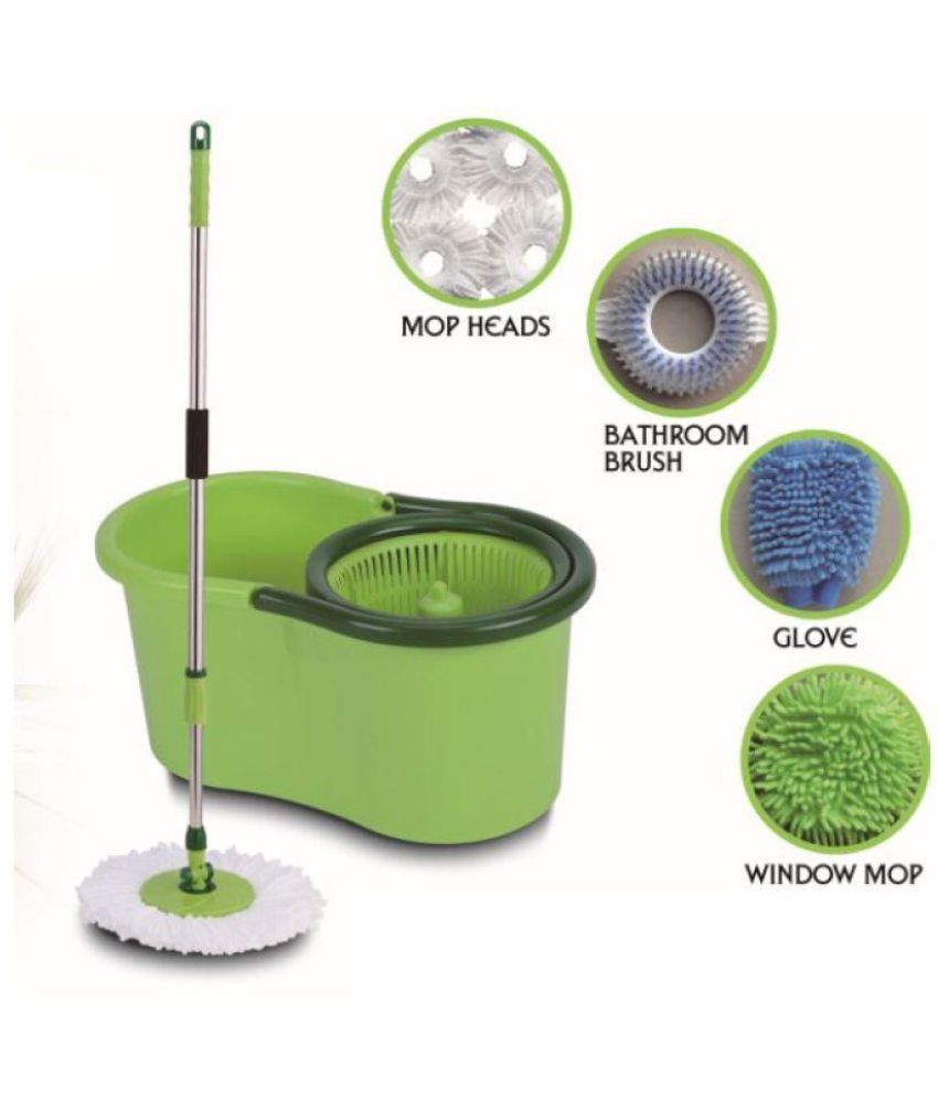 Vo. Temm Mop Single Bucket Mop Powerful spin basket dries efficiently ...