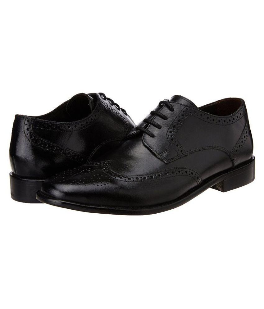 Hidesign Black Brogue Genuine Leather Formal Shoes Price in India- Buy ...