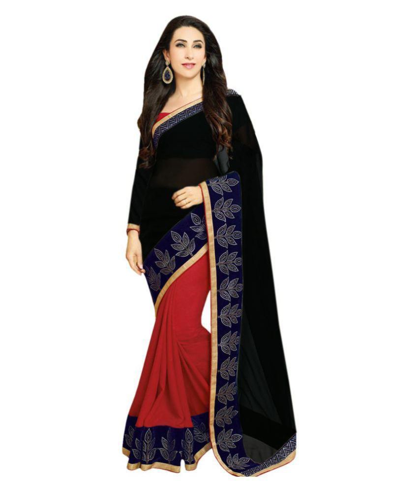 Surat Bazaar Red and Black Georgette Saree - Buy Surat Bazaar Red and ... Surat Bazaar Red and Black Georgette Saree - Buy Surat Bazaar Red and ...