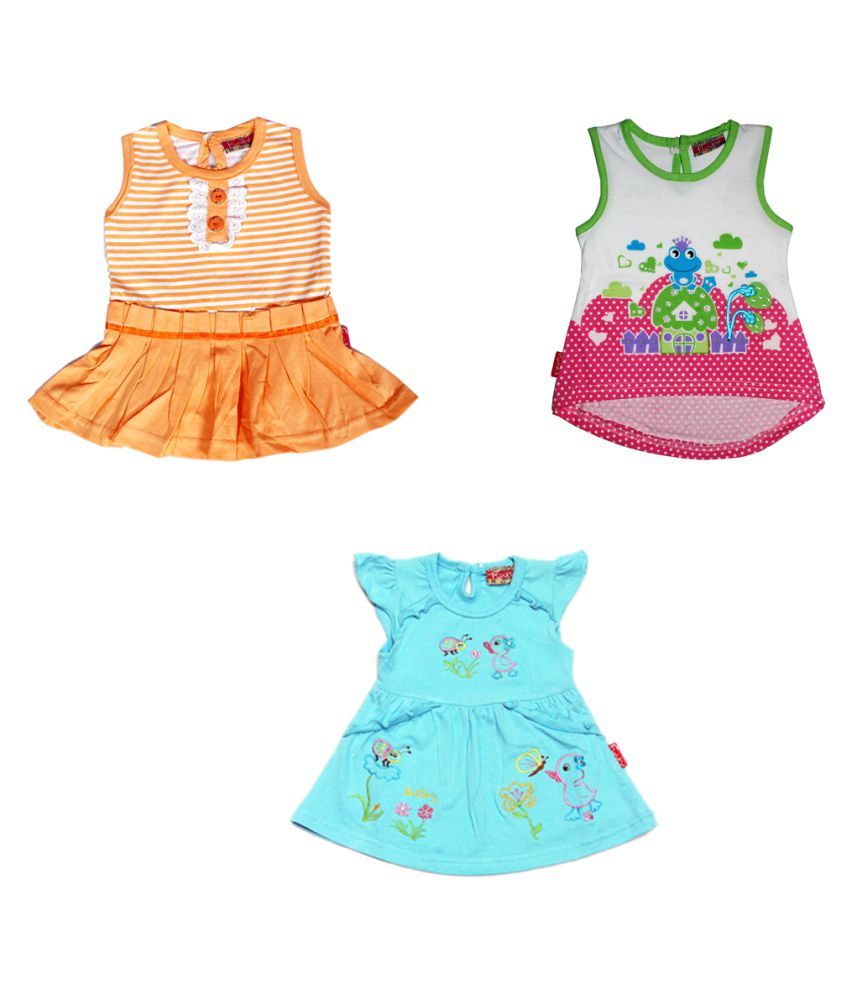 Kid's Care Baby Girls Frock Set-Pack of 3(Size-6-9 months) - Buy Kid's ...