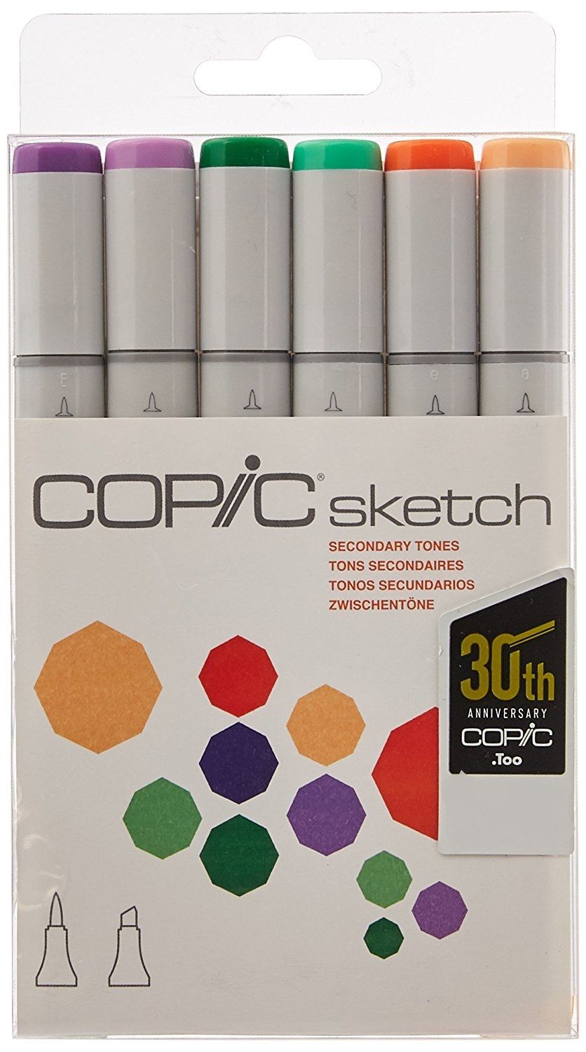 Copic Markers 6-Piece Sketch Set, Secondary Tones: Buy Online at Best ... Copic Markers 6-Piece Sketch Set, Secondary Tones: Buy Online at Best ...
