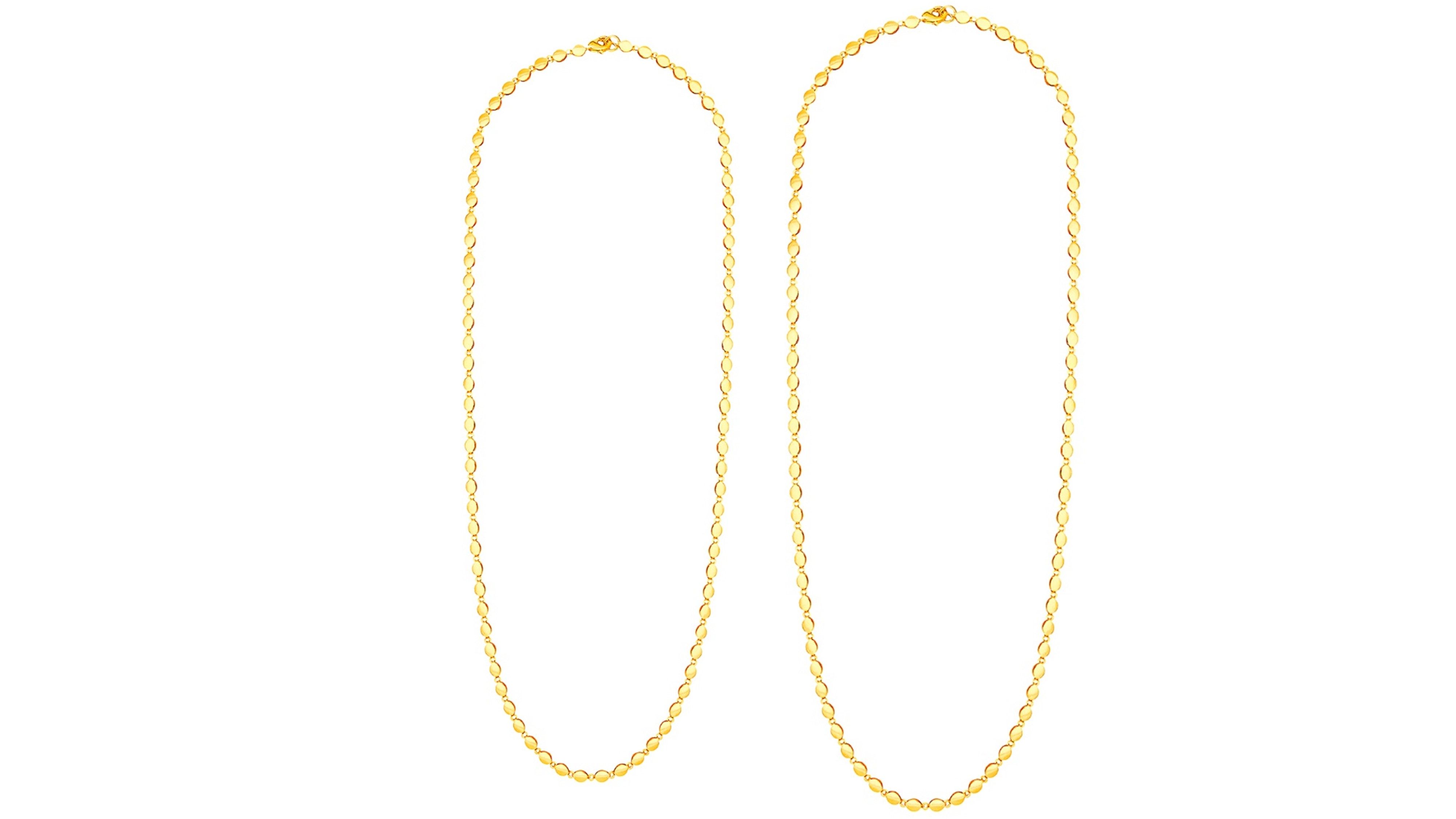 Shining Jewel Gold Plated Chains Combo Set Of 2 Buy Shining Jewel