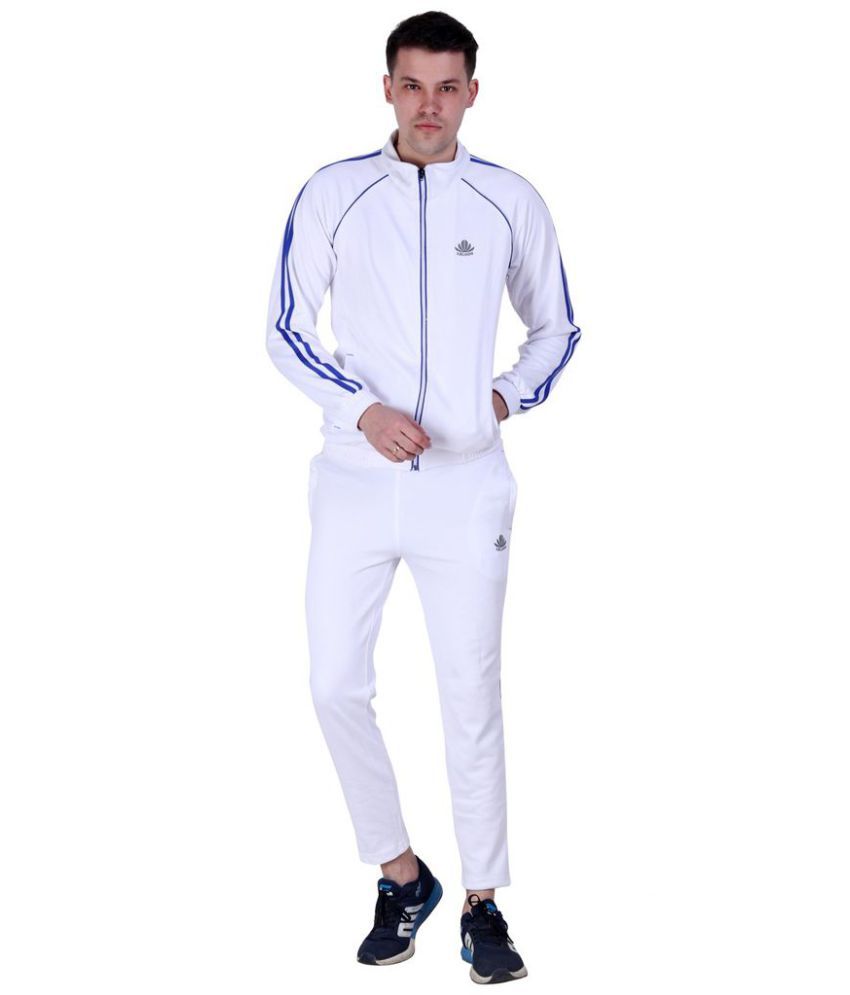 Abloom White Polyester Tracksuit - Buy Abloom White Polyester Tracksuit ...