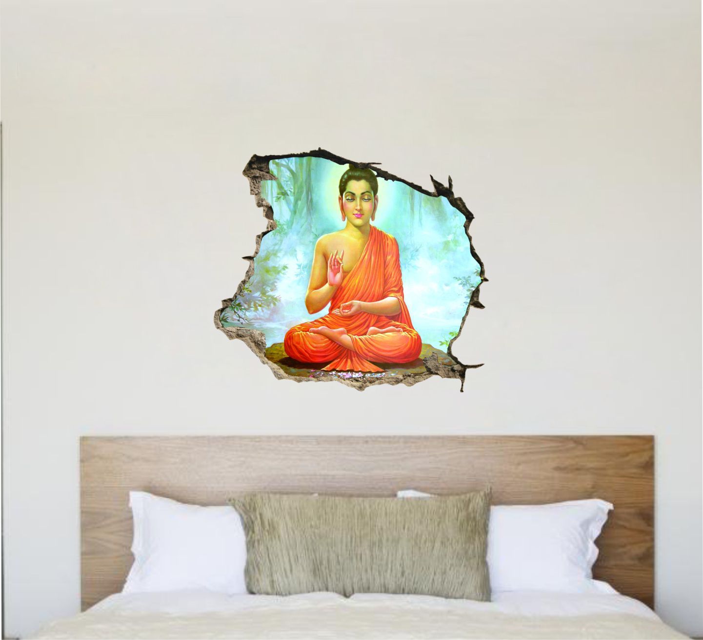 StickerYard Meditating Buddha Religious & Inspirational 3D Sticker ( 58 ...