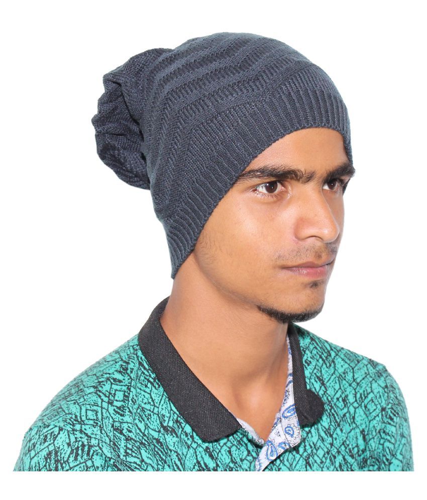 Goodluck Gray Plain Wool Caps - Buy Online @ Rs. | Snapdeal