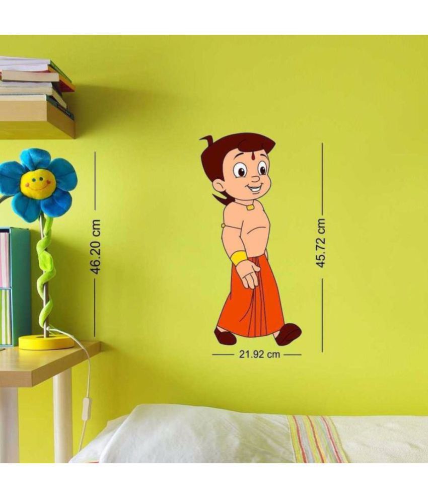 Asian Paints Chhota Bheem&Friends 8.5" x 18"- Walking Vinyl Multicolour ...