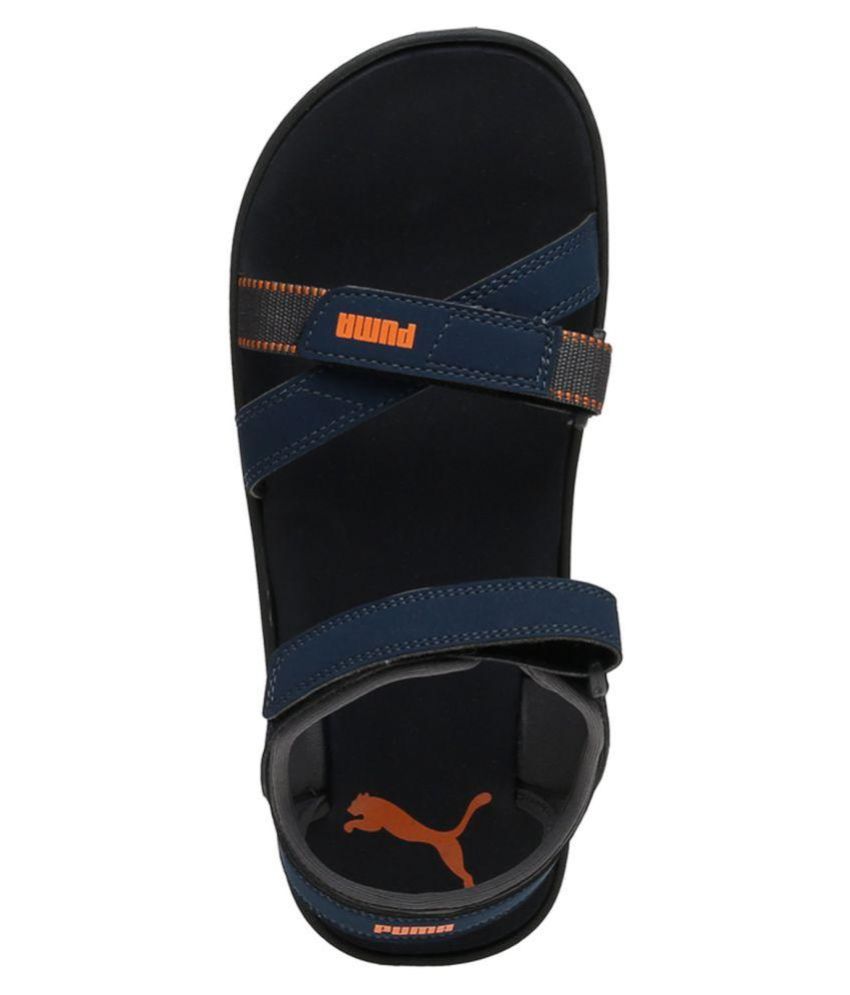 Puma PEBBLE IDP UNISEX Blue Synthetic Leather Sandals - Buy Puma PEBBLE ...