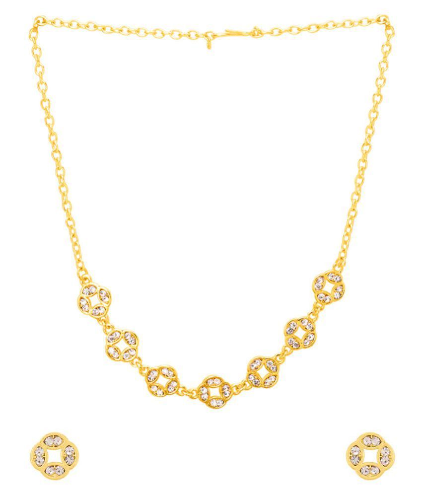 Nia Designer Necklace Set With Gem Embellishments Buy Nia Designer Necklace Set With Gem
