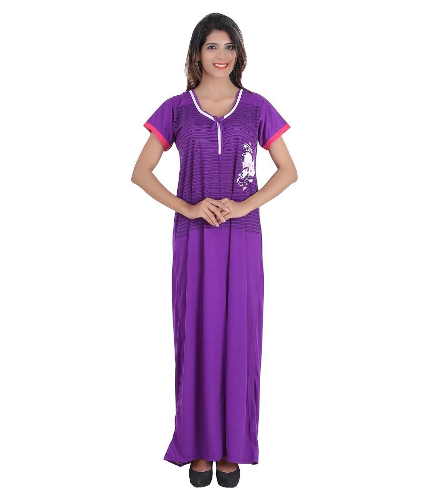 Buy Glossia Satin Nighty Night Gowns Multi Color Online At Best buy-glossia-satin-nighty-night-gowns-multi-color-online-at-best