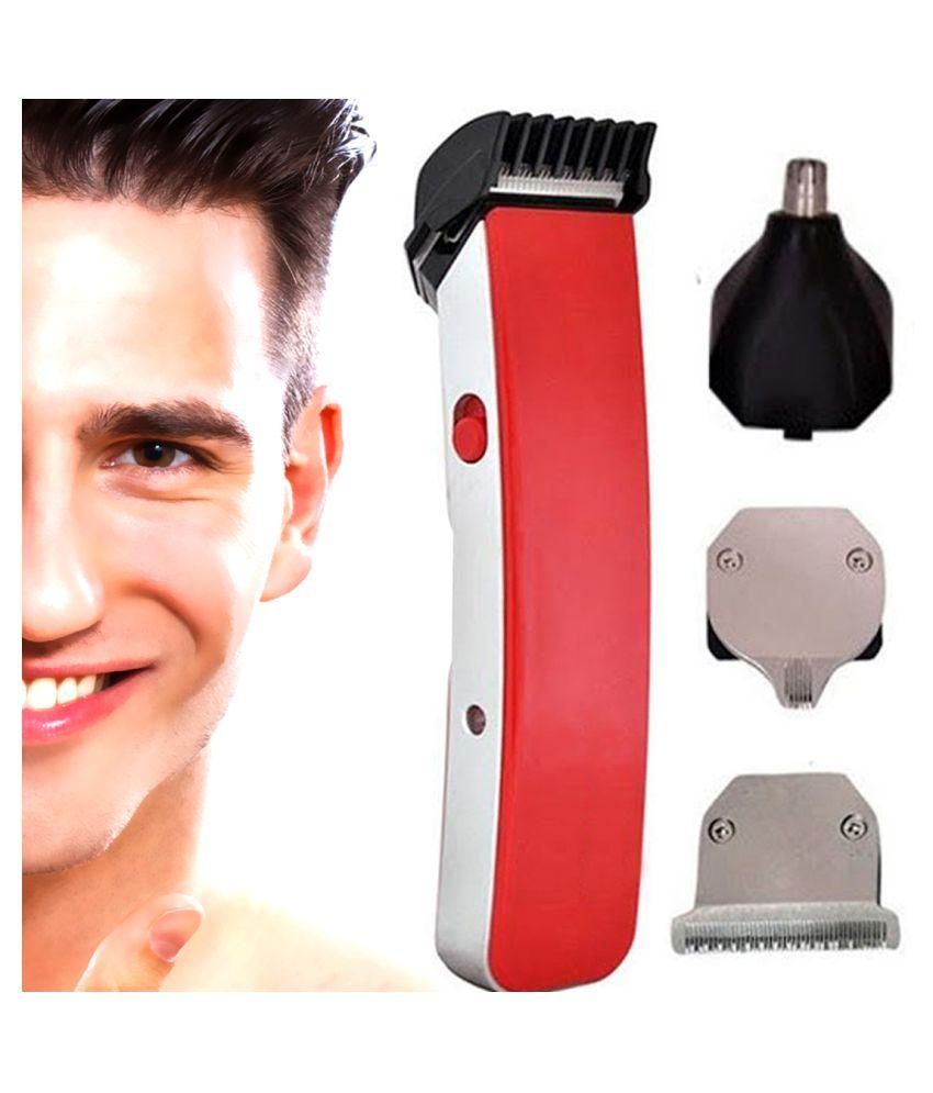 Jm Rechargeable Hair Clipper Beard Trimmer ( Red ) - Buy Jm ...