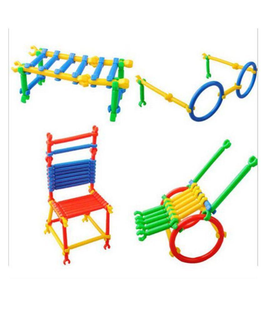 Pepperonz Colourful Plastic Building Stick Educational Building Blocks ...