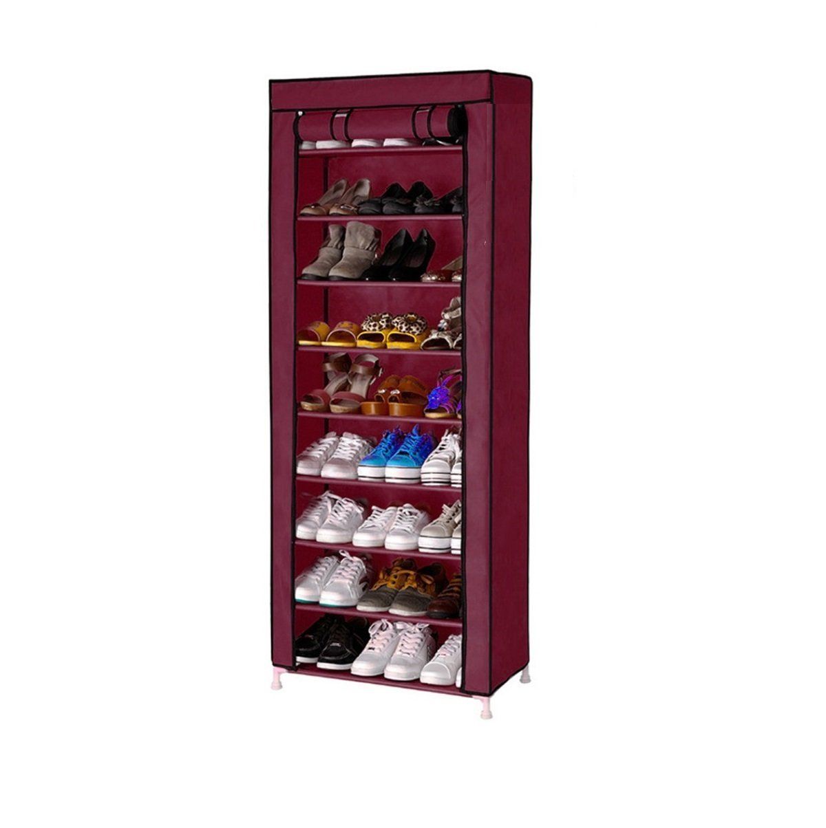 AMAZE SHOPPEE Aluminium 9 Tier Shoe Rack Glossy: Buy AMAZE SHOPPEE ...