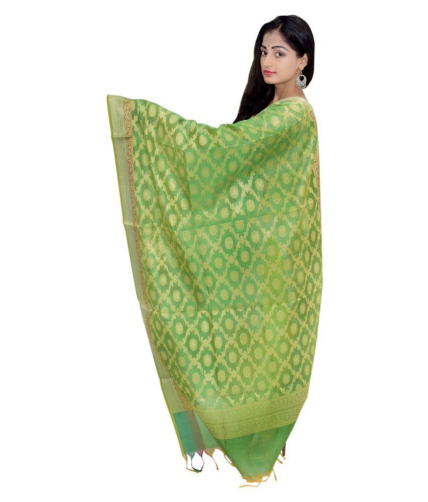 Qaaf Multicoloured Cotton Silk Banarasi Dupatta Price In India Buy