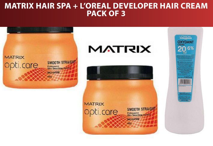Matrix Opti. Care Smooth Hair Spa, Loreal Oxydent Creme Developer Hair ...