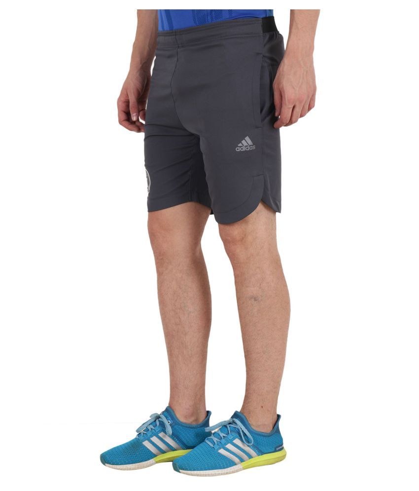 Adidas Grey Polyester Lycra Running Shorts Buy Adidas Grey Polyester