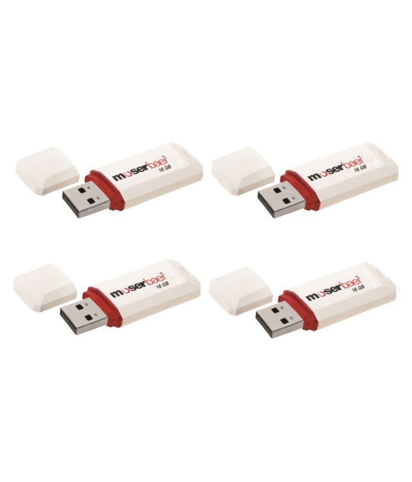 Moser Baer Knight 16GB USB 2.0 Utility Pendrive Pack of 4 - Buy Moser ...
