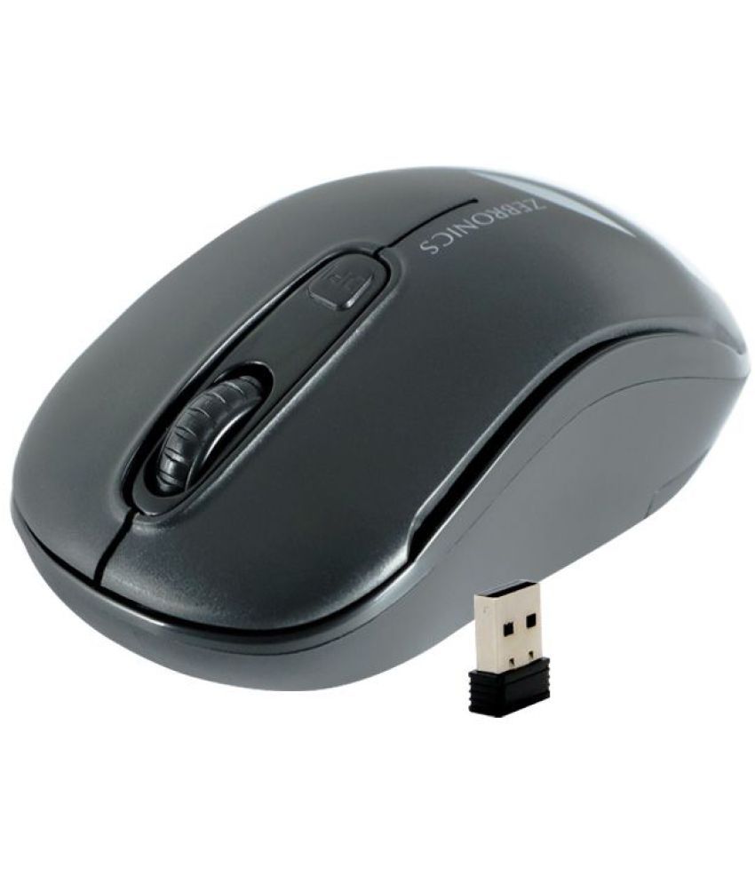 Zebronics Dash Black Wireless Mouse High precision/4 buttons/Nano ...