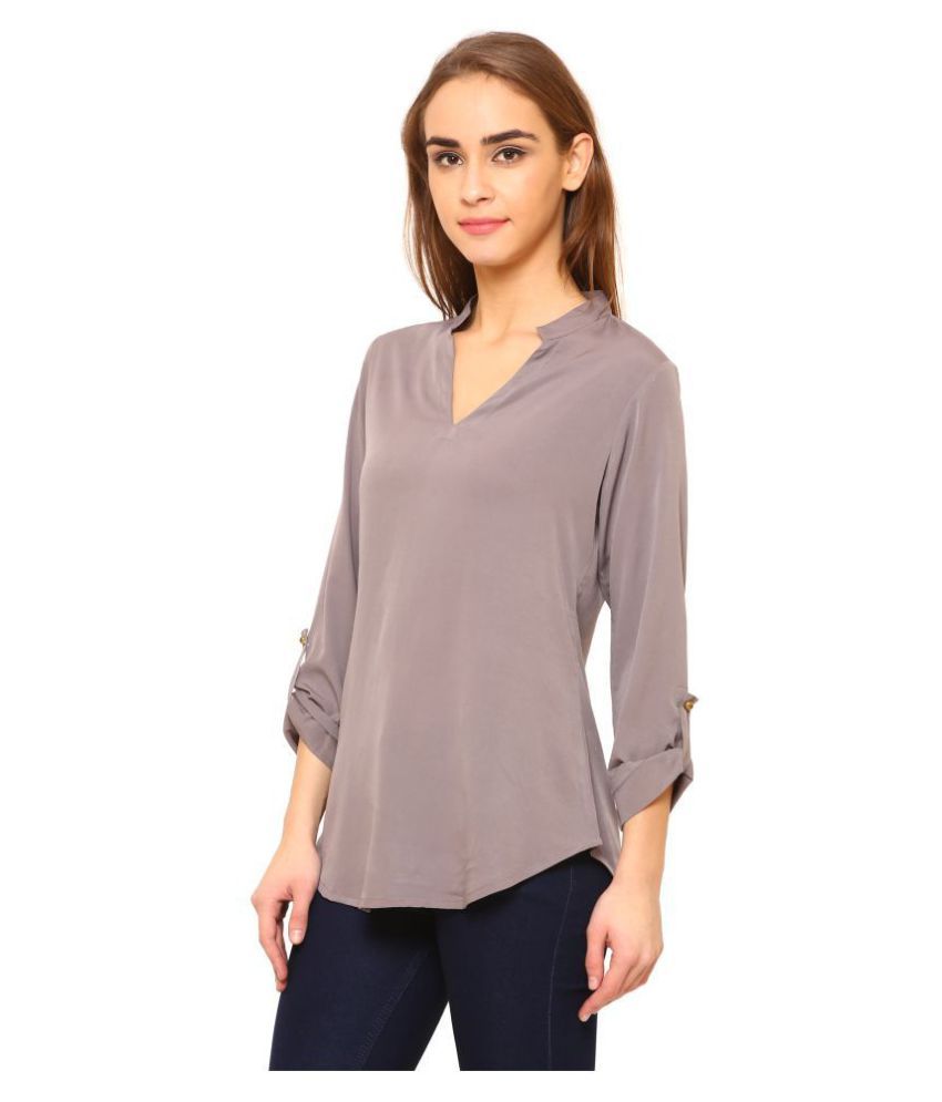 BLUE STONE Polyester Tunics - Beige - Buy BLUE STONE Polyester Tunics ...