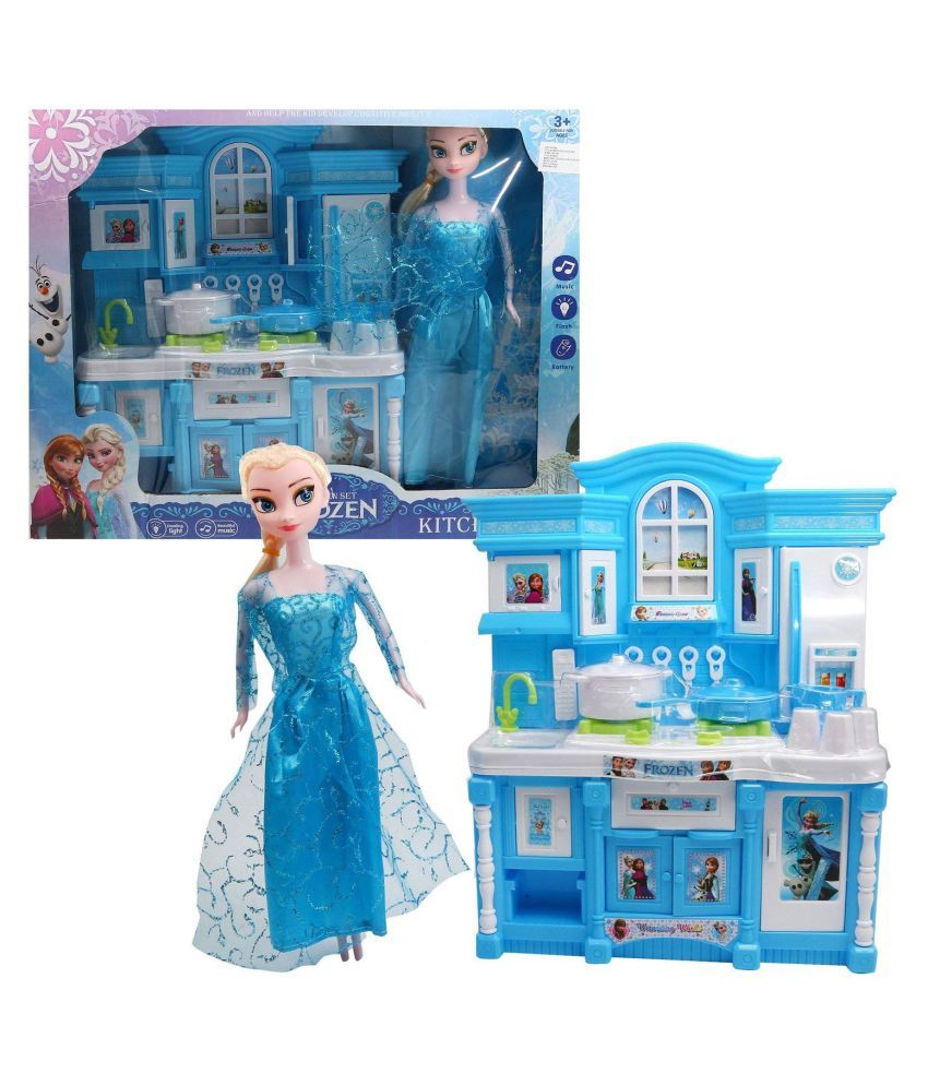 little rock Frozen Kitchen Play Set with Cooktop for kids - Buy little ...