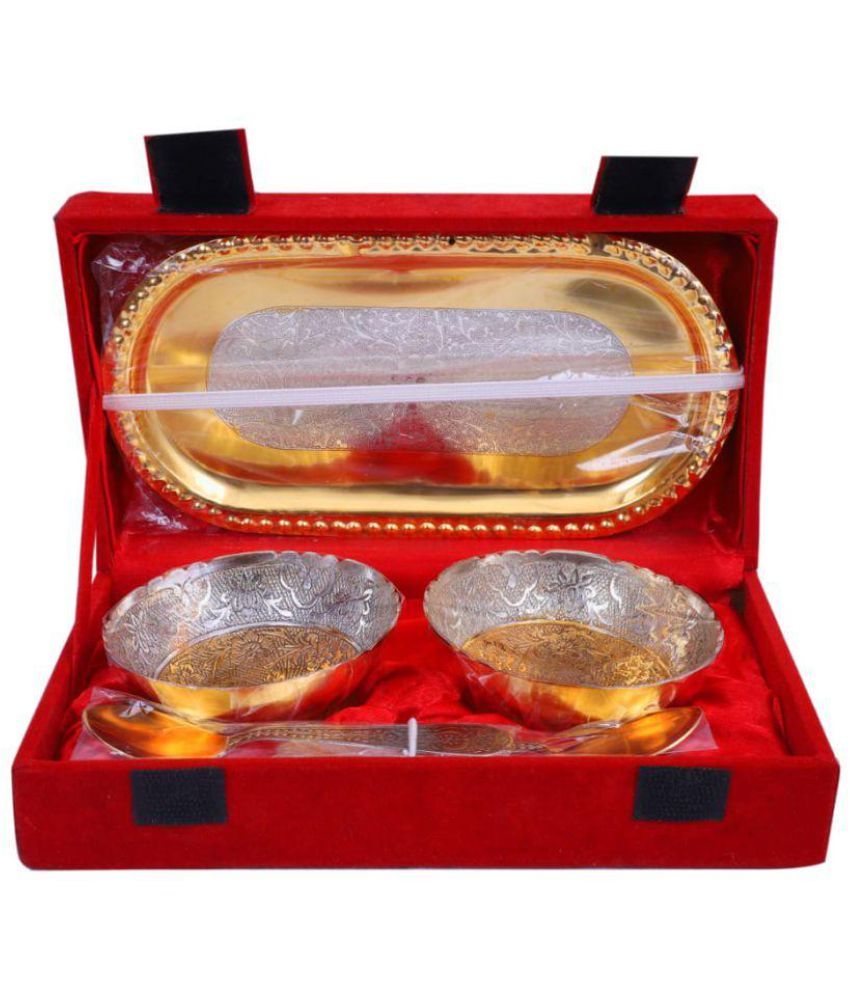 Divya Jyoti Gold Brass Decorative Box - Pack of 2: Buy Divya Jyoti Gold ...
