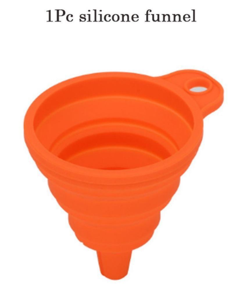 HARISWARUP 1 Pc Silicone Funnels Food Grade Silicone Mini Foldable ...