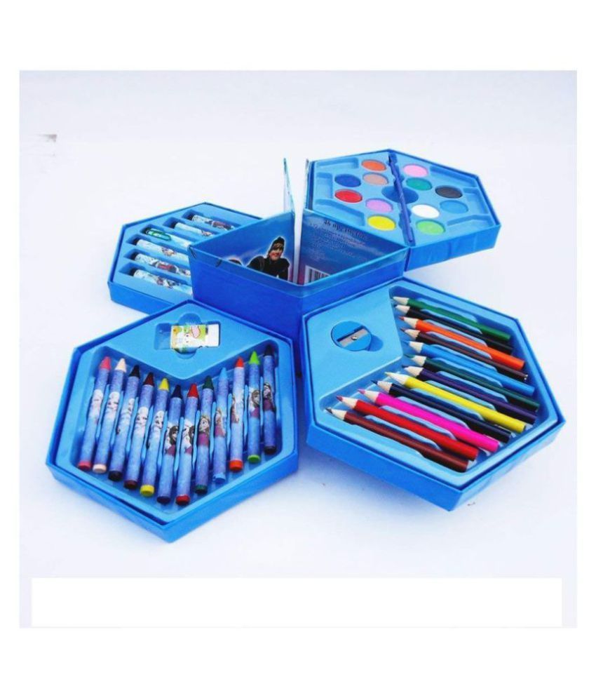 Colors Box Color Pencil ,Crayons, Water Color, Sketch Pens Set of 46 ...