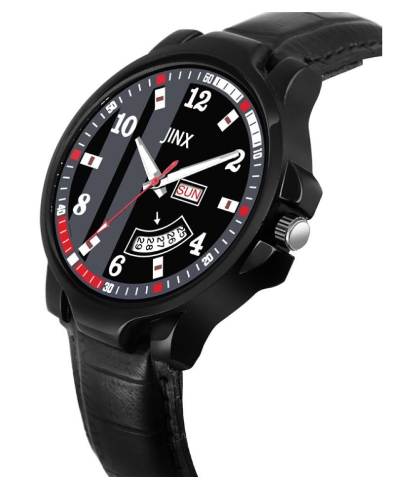 Jinx JINX BLK Leather Analog Men's Watch - Buy Jinx JINX BLK Leather ...