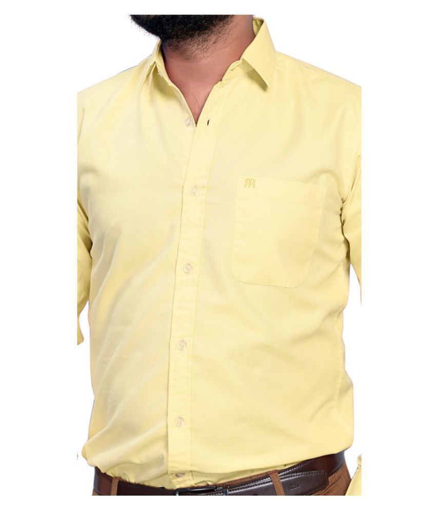 Raymond 100 Percent Cotton Yellow Solids Formal Shirt - Buy Raymond 100 ...
